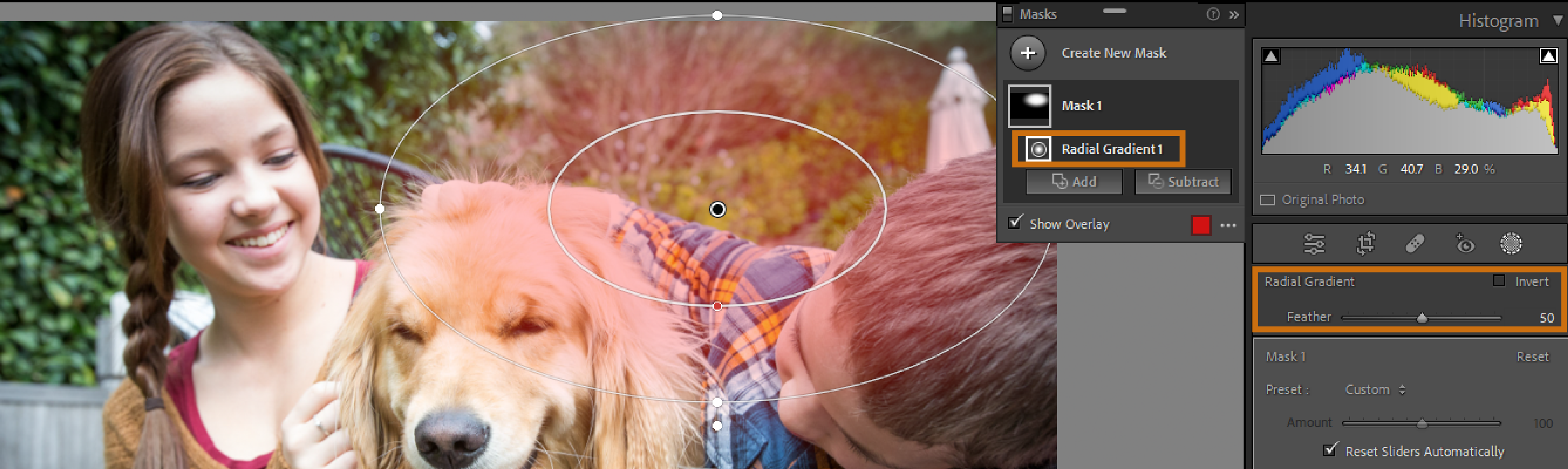Lightroom Classic Masking tool